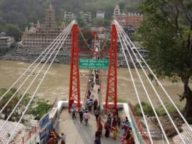 laxman Jhula bridge in Rishikesh closed down